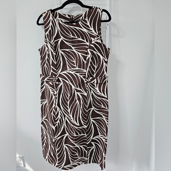 George | Dresses | George Brown And White Sheath Midi Dress | Poshmark